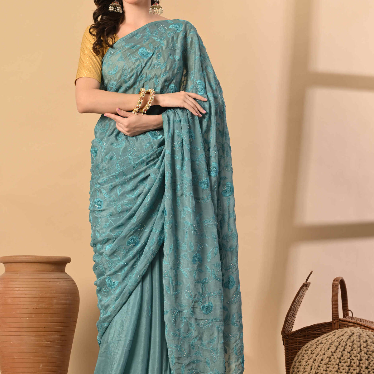 Buy Chiffon Handwork Sarees – Elegant Festive & Party Wear Outfits ...
